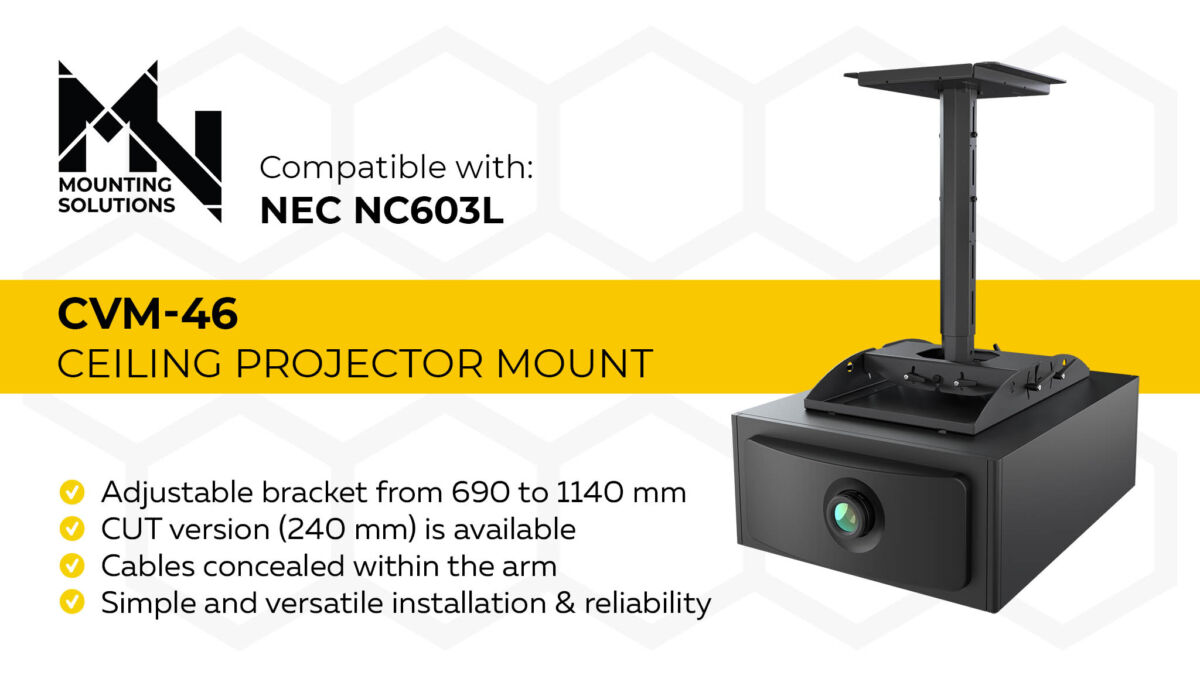 MN CVM-46 ceiling mount for the NEC NC603L - MN Mounting